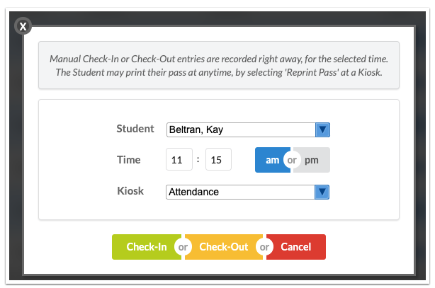 Late Check-in Early Release/Attendance Kiosk Usage – PAEC Help Desk
