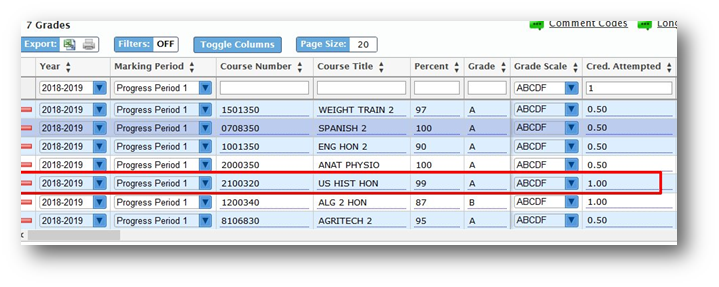 Grade Changes – PAEC Help Desk