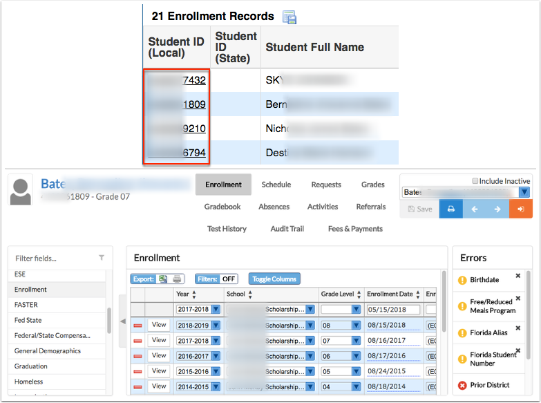 Enrollment Reports – PAEC Help Desk