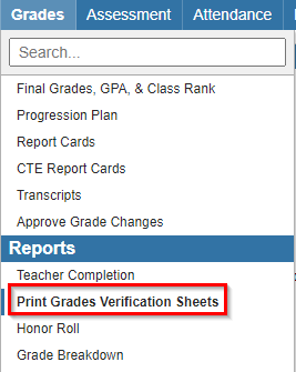Grades Reports – PAEC Help Desk